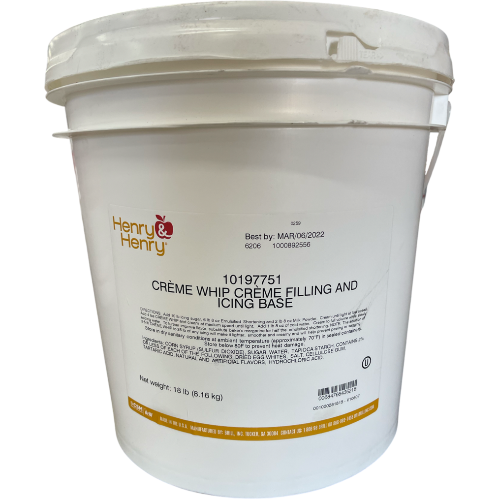 Henry & Henry Creme Whip Creme Filling and Icing Base 18lbs ...